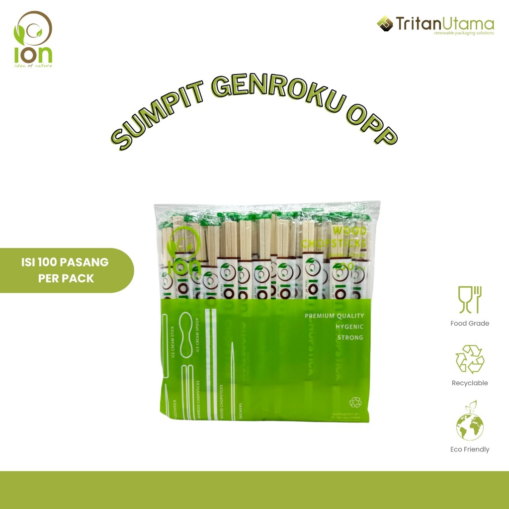 Jual Sumpit Genroku Kayu OPP ION Bungkus Plastik / Sumpit Genroku Kayu ...