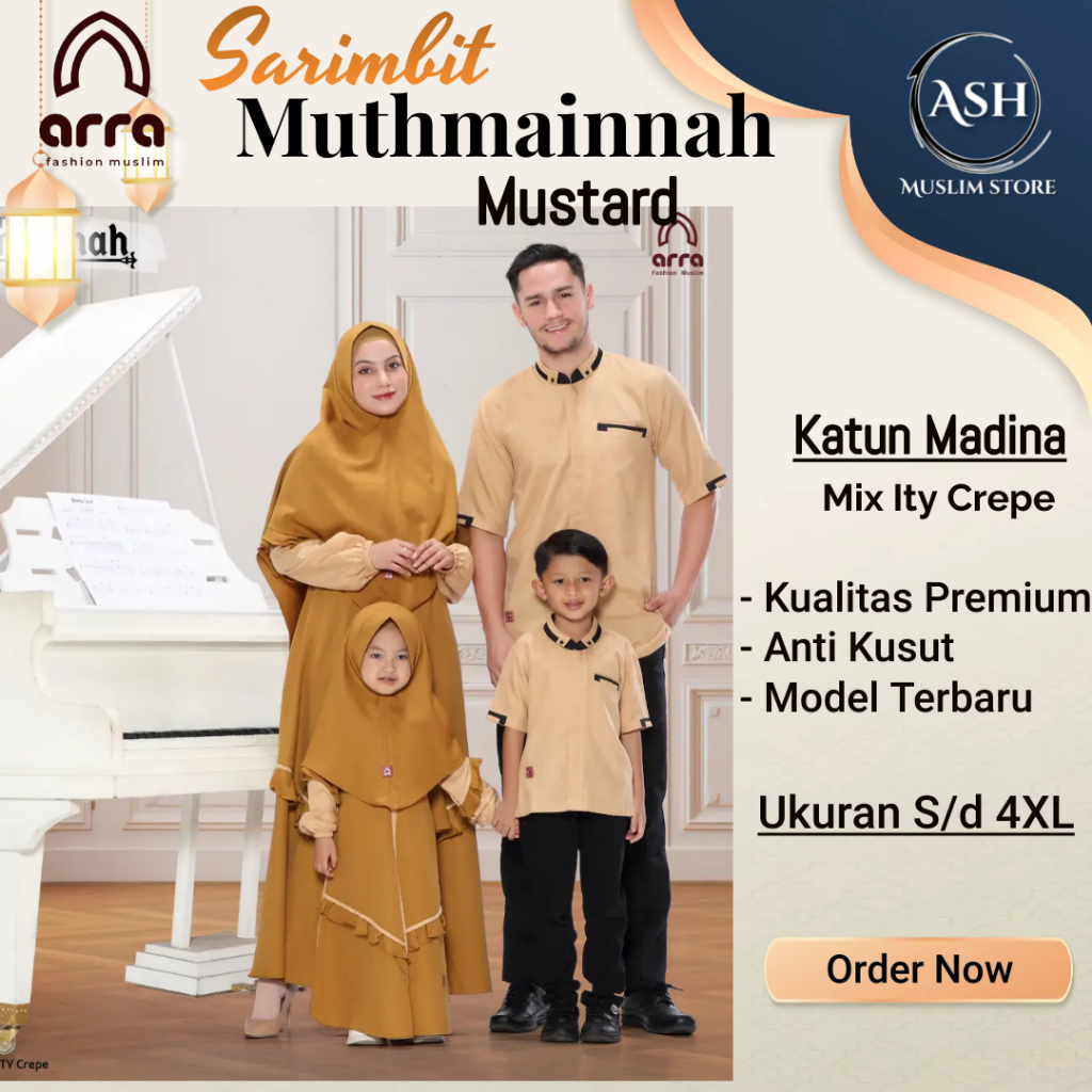 Jual Sarimbit Keluarga 2025 Terbaru Baju Lebaran 2025 Gamis Couple ...