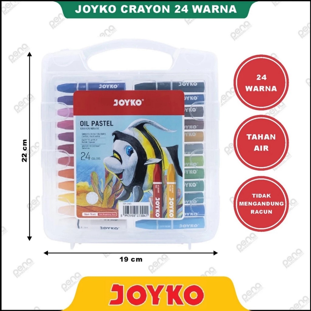 Jual Crayon 24 Warna Joyko - OP24S | Shopee Indonesia