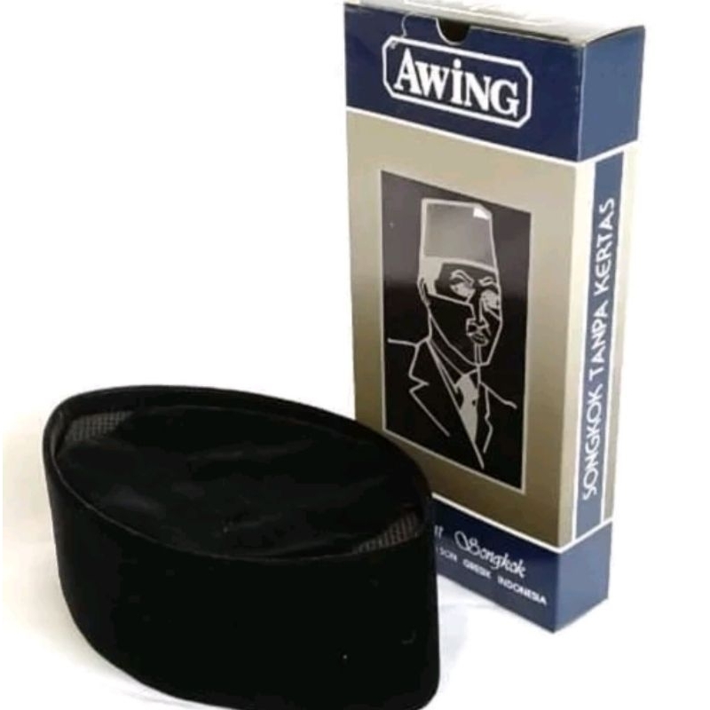Jual Songkok Nasional AWING Peci Hitam Kopiah Khas Indonesia Bahan ...