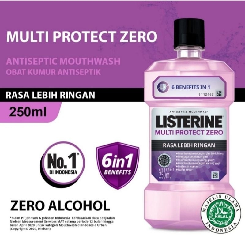 Jual LISTERINE Antiseptic Mouthwash Cool Mint/Zero/Natural green tea ...