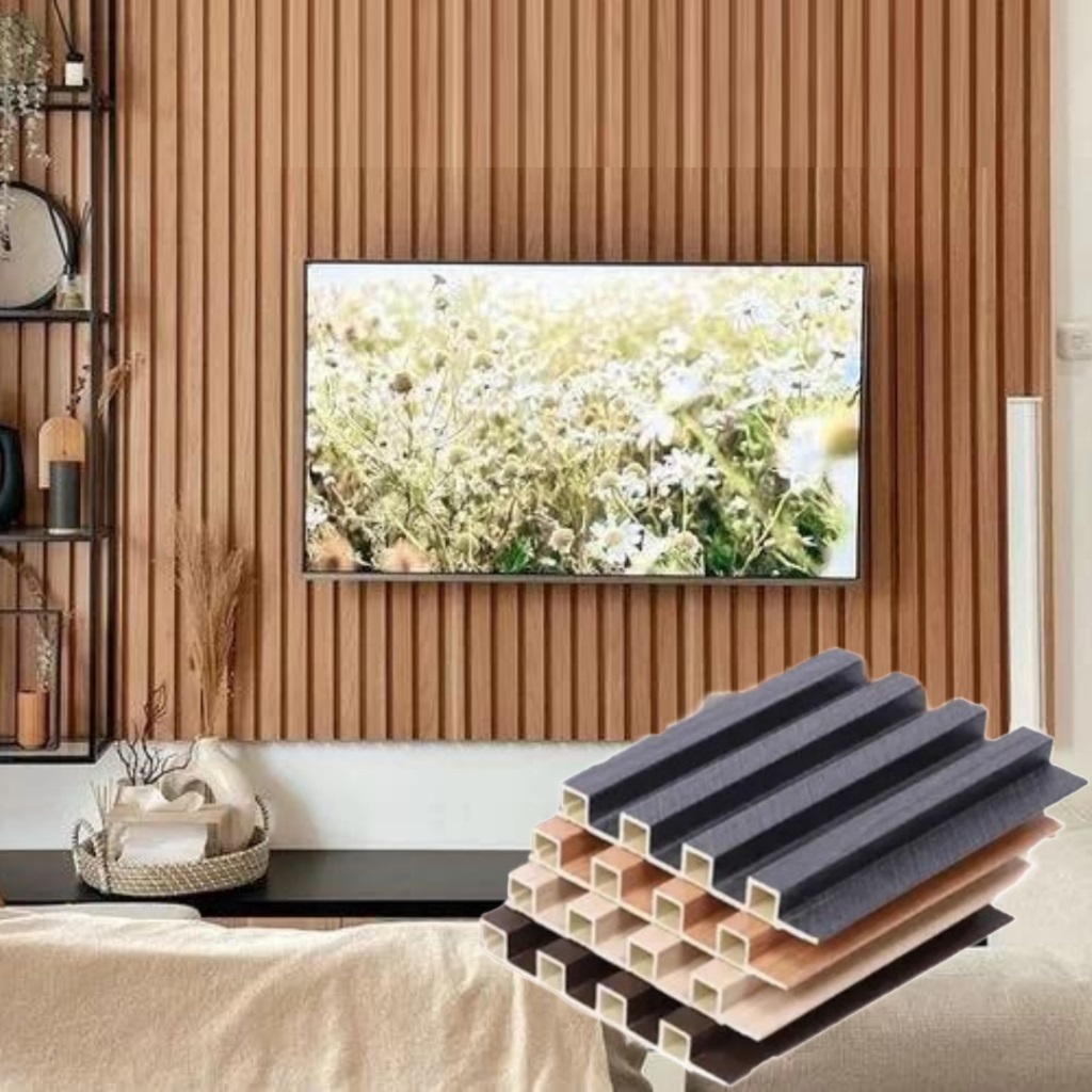 Jual Wood Wall Panel PVC Dekorasi Dinding 160x22mm 0.96Meter Anti Rayap ...