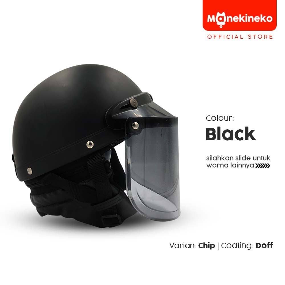 Jual Manekineko - Helm Chip Bogo Setengah Dewasa Solid | Shopee Indonesia