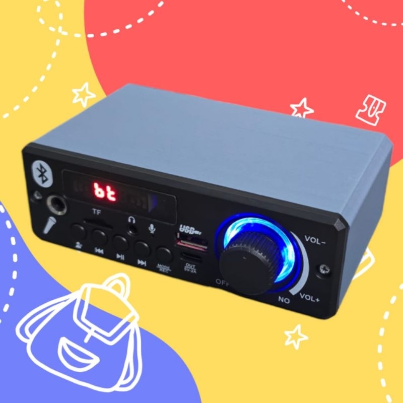 Jual Mini Ampli Bluetooth Karaoke + Adaptor | Shopee Indonesia