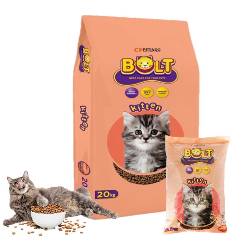 Jual Bolt Kitten Salmon 2kg Makanan Anak Kucing Kitten Pakan Enak Wangi ...