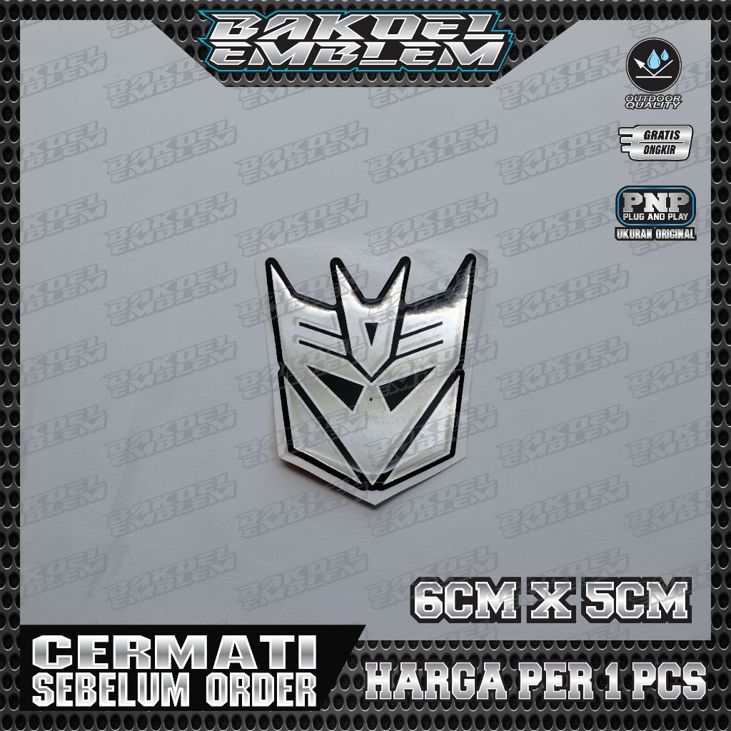 Jual EMBLEM TIMBUL MEGATRON, EMBLEM MEGATRON 3D, | Shopee Indonesia