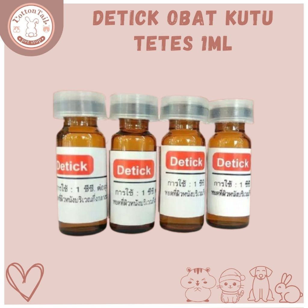 Jual DETICK Obat Kutu Tetes / Obat Kutu Anjing Kucing DETIK/DETIC ...