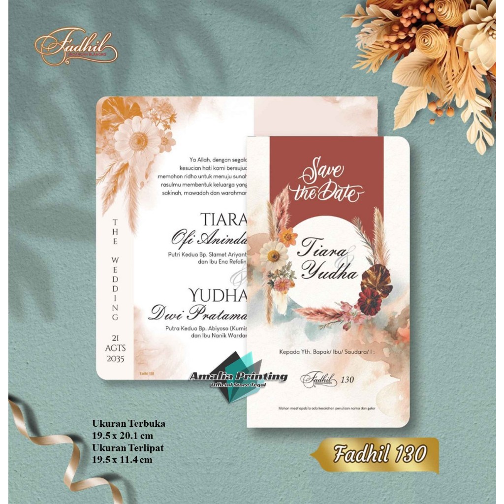 Jual Undangan Pernikahan Simple, Elegan, Murah, Unik, Aesthetic, Rustic ...