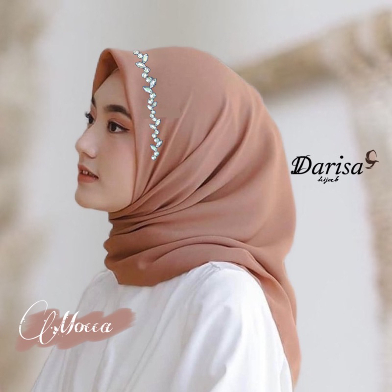 Jual BANDO DAUN HIJAB SEGIEMPAT VOAL SWAROVSKI BANDO BEADS BAHAN PARIS ...