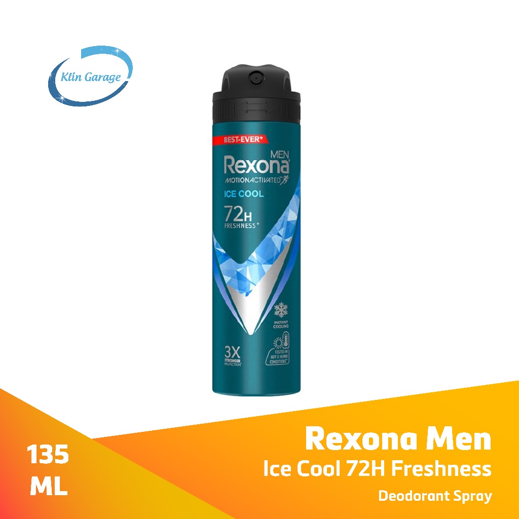 Jual Rexona Men Ice Cool Deodorant Body Spray 135 ML Parfum Badan Pria | Shopee Indonesia