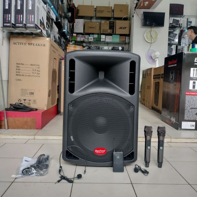 Jual BareTone Speaker Portable Aktif 15 Inch Model MAX15EX Original 3 ...