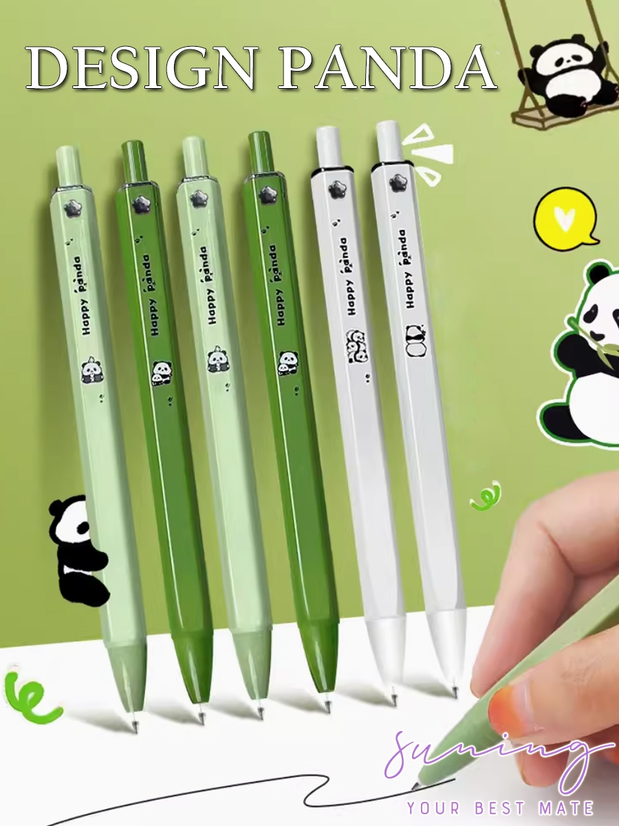 Jual Panda Design Gel Pen Pulpen Pena 0.5MM Hitam New Design -Suning ...