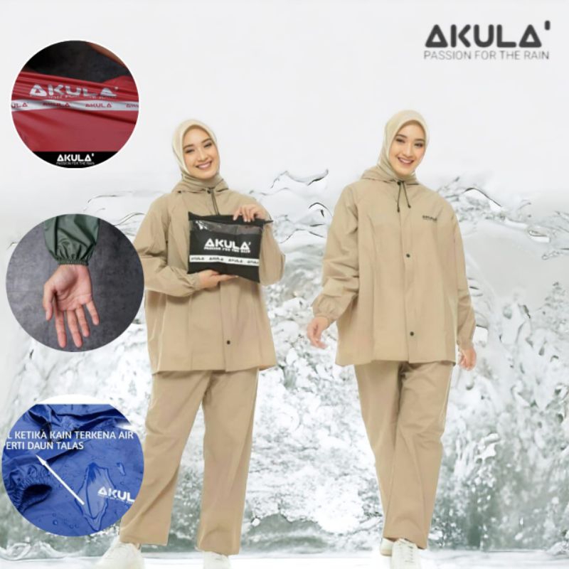 Jual Jas Hujan Pria Wanita Premium PVC Bahan Tebal, Elastis By Akula | Shopee Indonesia