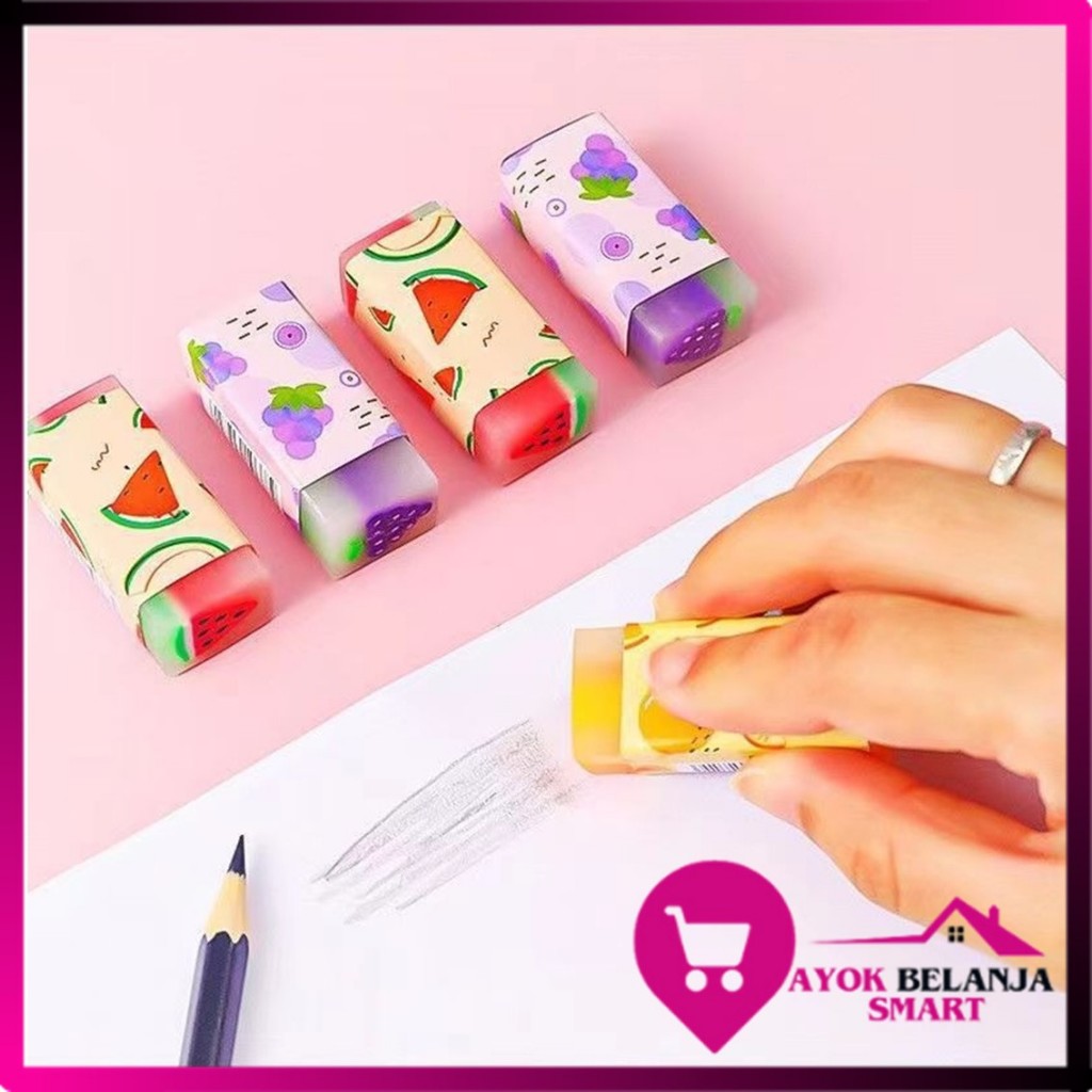 Jual ABS Penghapus Pensil Motif Buah Fruits Eraser Penghapus Karakter ...
