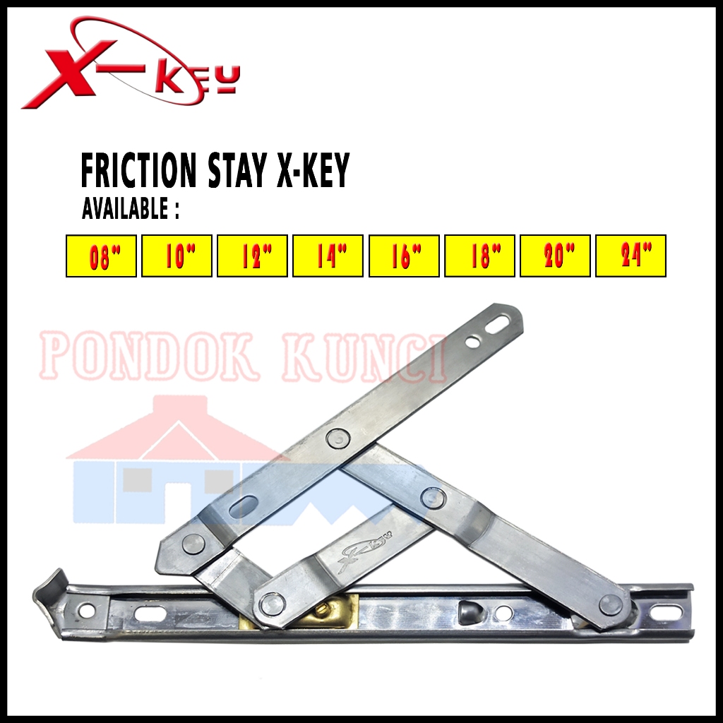 Jual Engsel Jendela Casement Friction Stay X-Key 08" Inch (20 Cm ...