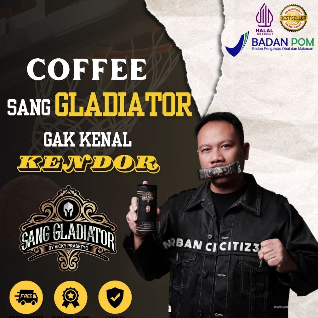 Jual Kopi Herbal Pria Gladiator | Sang Gladiator COFFEE Original Halal ...