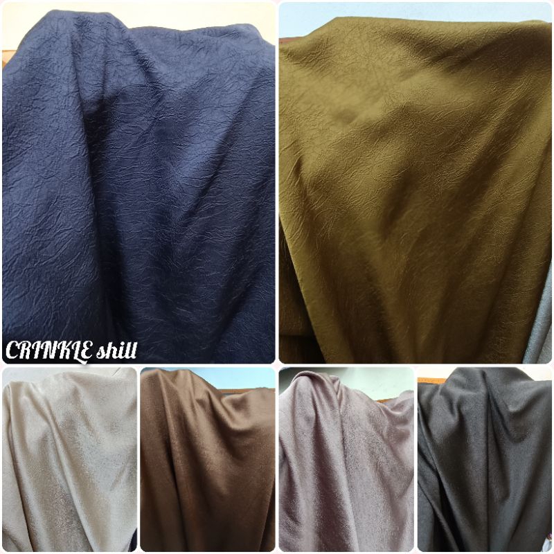 Jual BAHAN KAIN CRINKLE SHILL PREMIUM ( HARGA UNTUK ½ METER ) | Shopee ...