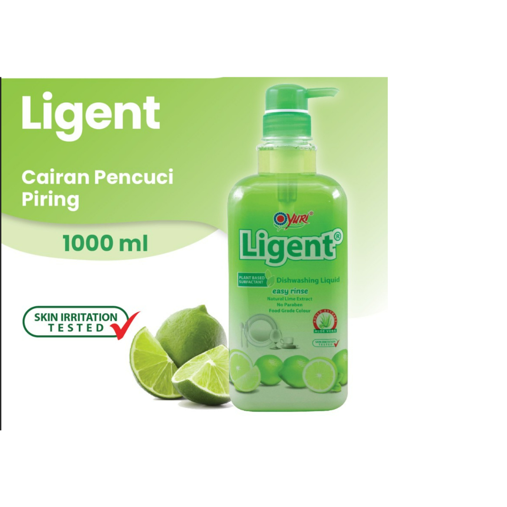 Jual Yuri Ligent Sabun Cuci Piring 1000 ml - Lime | Shopee Indonesia