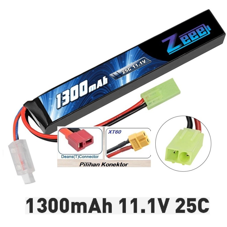 Jual Lipo Sugus Zeee 1300mah 3s 11.1v 25C Lipo Battery AirSoft AEG | Shopee Indonesia