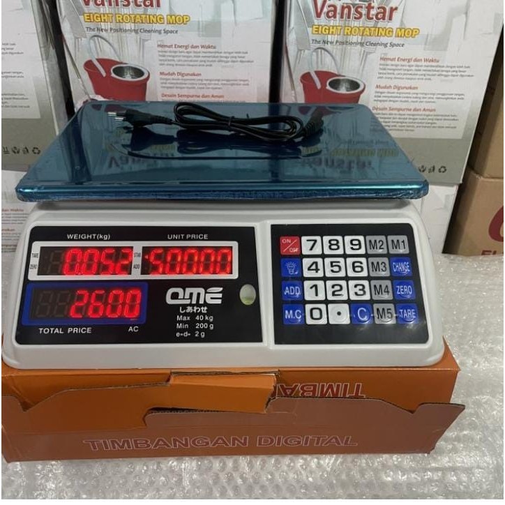 Jual Timbangan Digital / Timbangan Buah QME 40Kg Double Display Tatakan ...