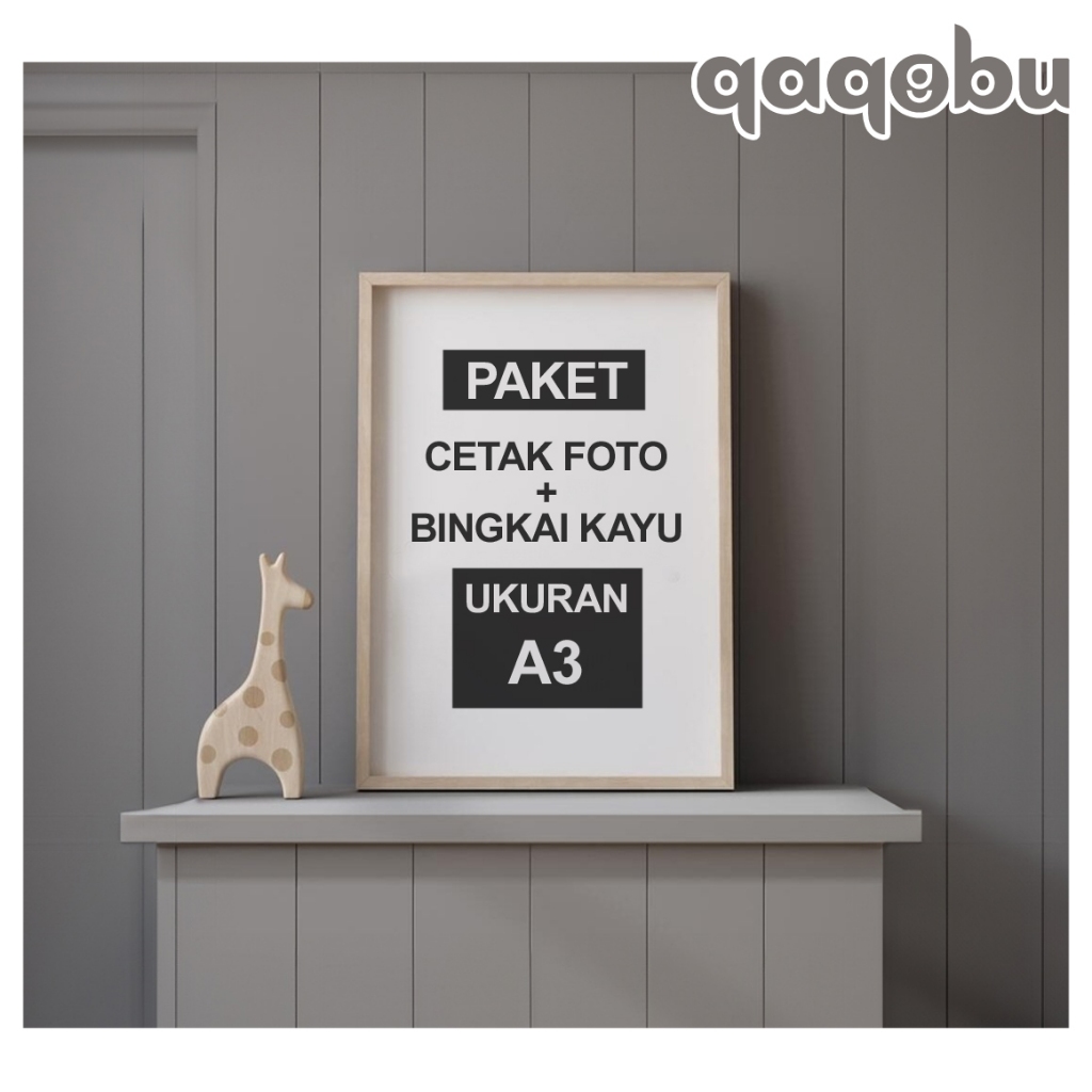 Jual Paket Cetak Foto Plus Bingkai Kayu Poster A3 / Cetak Foto Poster ...
