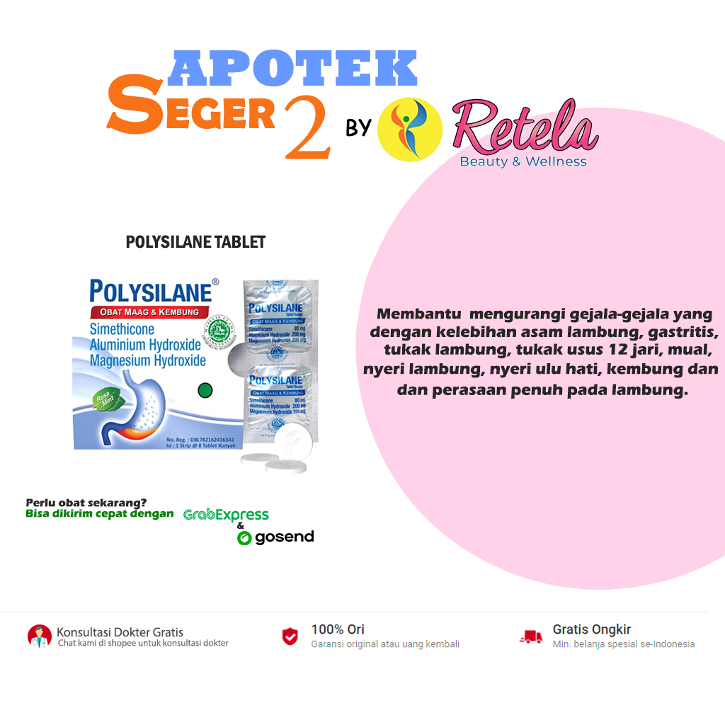 Jual Polysilane Tab Kunyah 8 Tab / Box | Shopee Indonesia