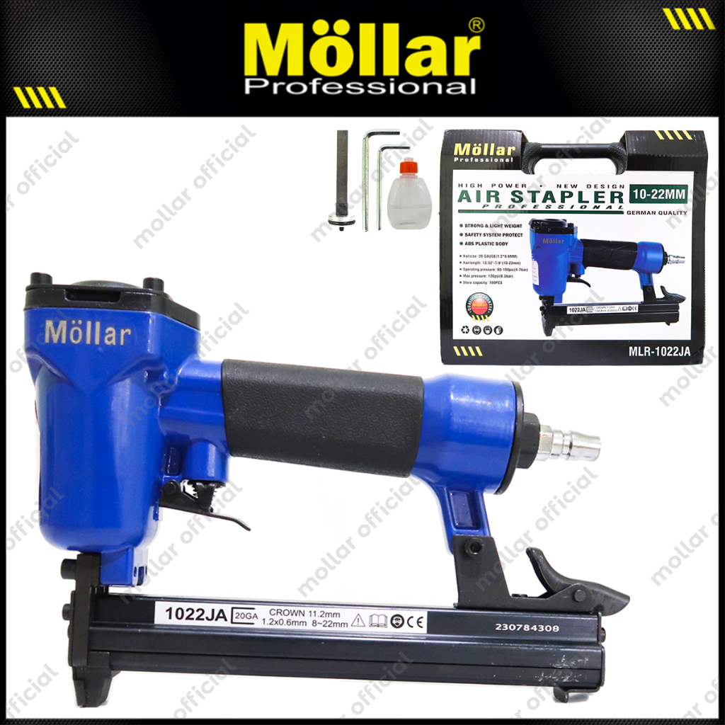 Jual MOLLAR 1022JA Mesin Staples Tembak Angin Air Stapler Gun 10 - 22 mm | Shopee Indonesia