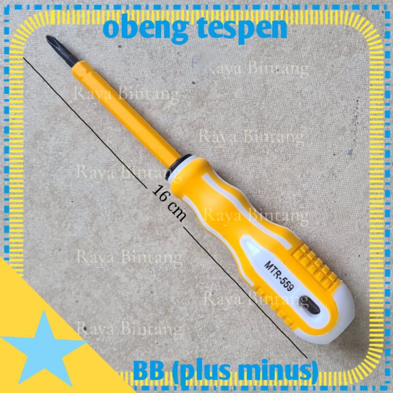 Jual OBENG TESPEN gagang yellow bolak balik multifungsi test listrik ...