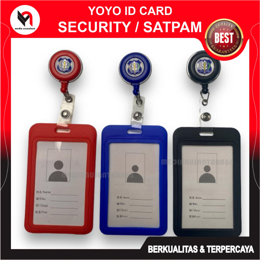 Jual SECURITY Yoyo ID Card Berlogo SATPAM dengan Holder Card | Shopee ...