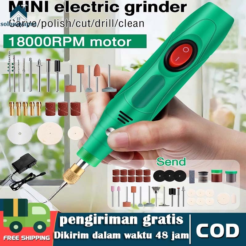 Jual Bor Mini 12V DC 15000 RPM Mini Drill Electric Engraver Grinder ...
