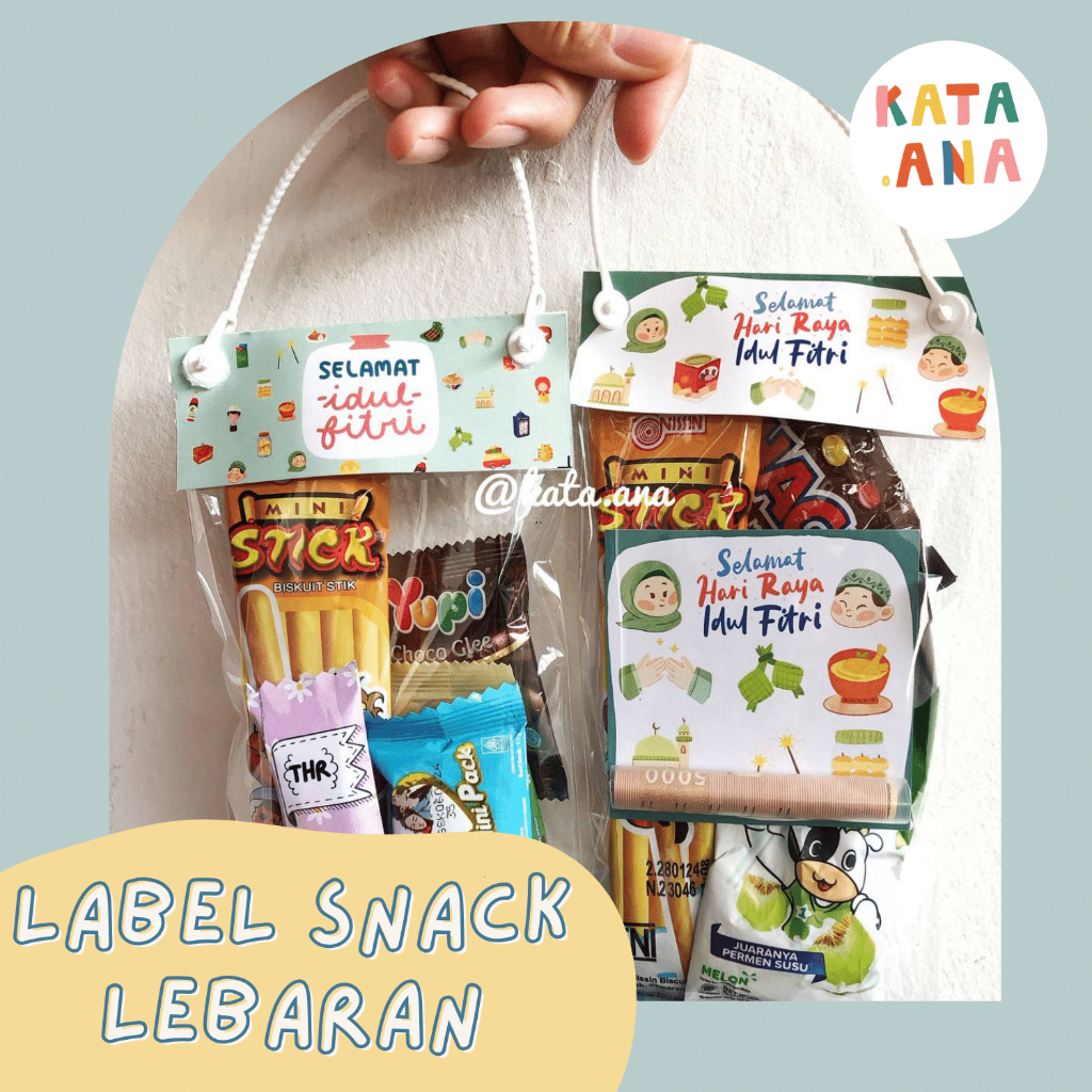 Jual (6PCS) LABEL SNACK LEBARAN | SNACK LEBARAN LABEL SNACK LABEL ...