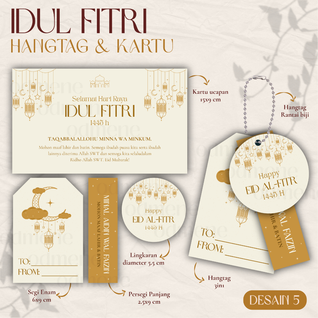 Jual Custom Hang Tag Souvenir Hampers Ramadan / Hang Tag Kue Lebaran by ...