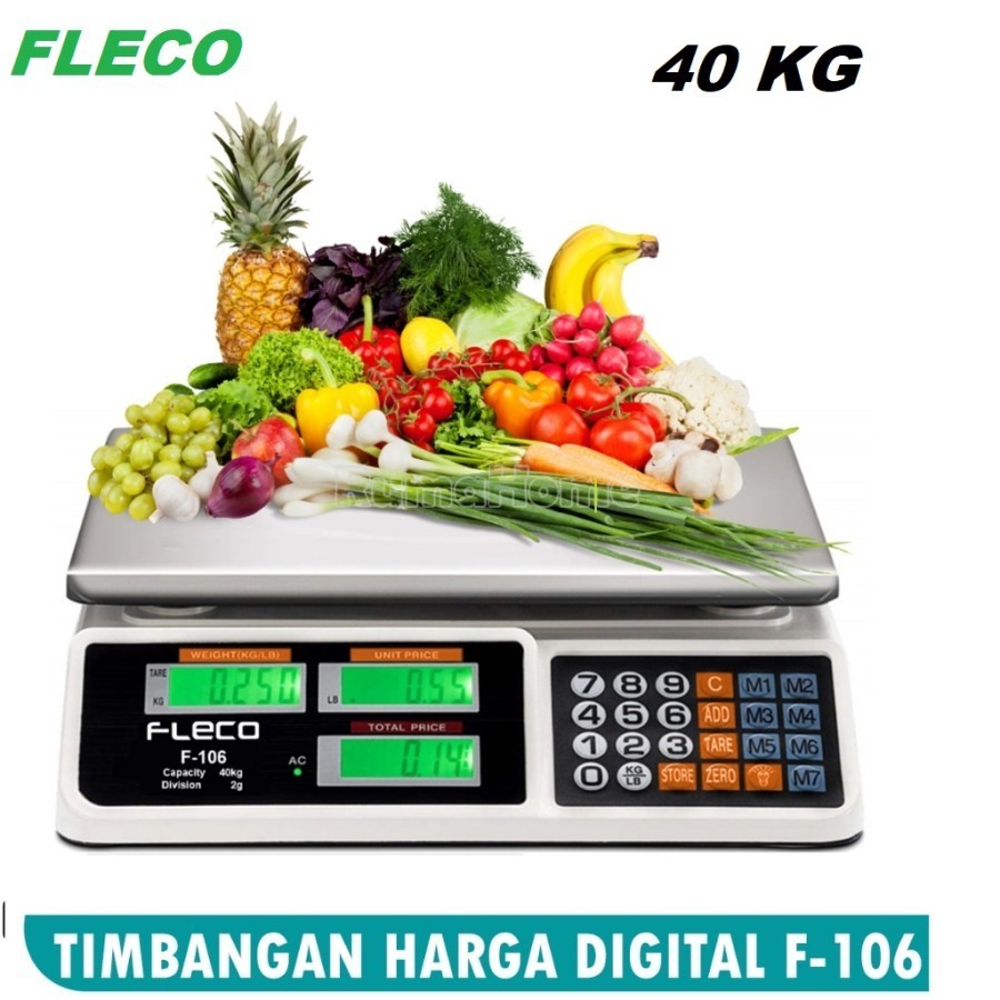 Jual Timbangan Digital Buah / Timbangan Laundry FLECO F-106 Digital ...