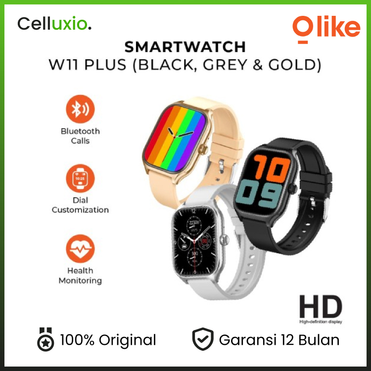 Jual OLIKE SMARTWATCH W11 PLUS Bluetooth Call touchscreen IP67 ORIGINAL ...