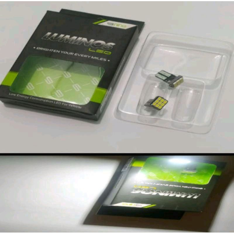 Jual SATU BUAH LUMINOS LED T10 10 mata untuk lampu sein senja PLAT ...