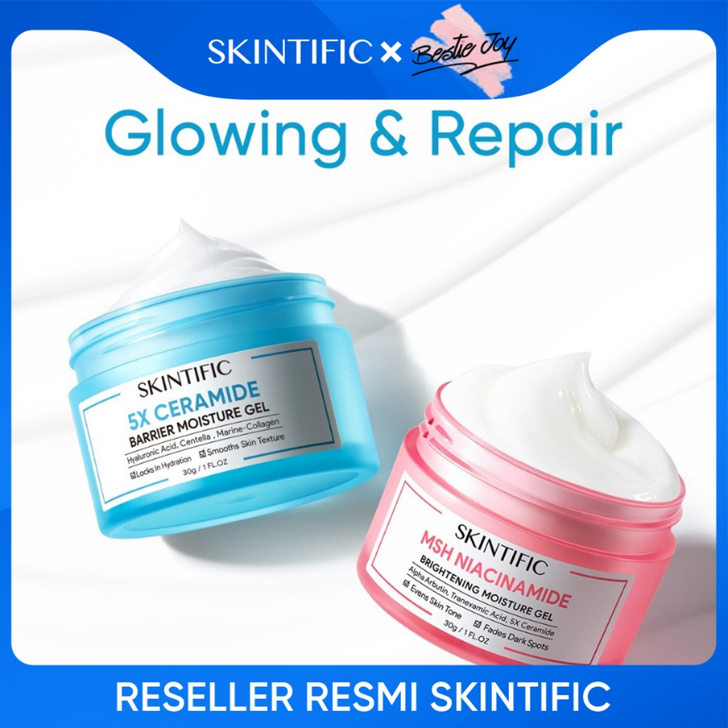Jual SKINTIFIC 2PCS Cream Brightening & Glowing paket Skincare 5X ...