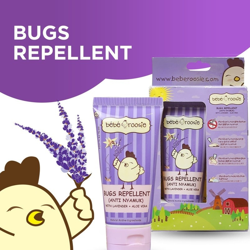 Jual Bugs Repellent Bebe Roosie Cream Anti Nyamuk Aroma Lavender ...