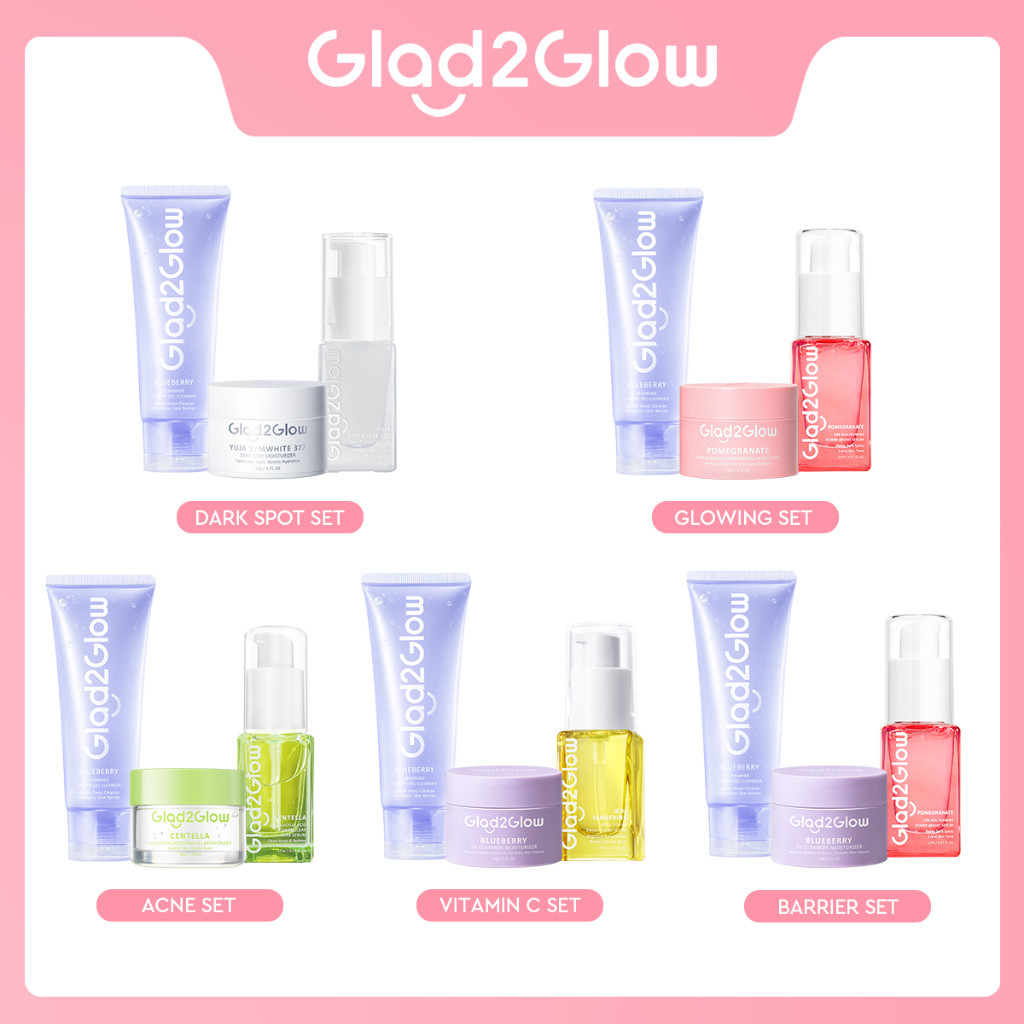 Jual Glad2glow Paket Bundle 3in1 | Paket Skincare g2g | Shopee Indonesia