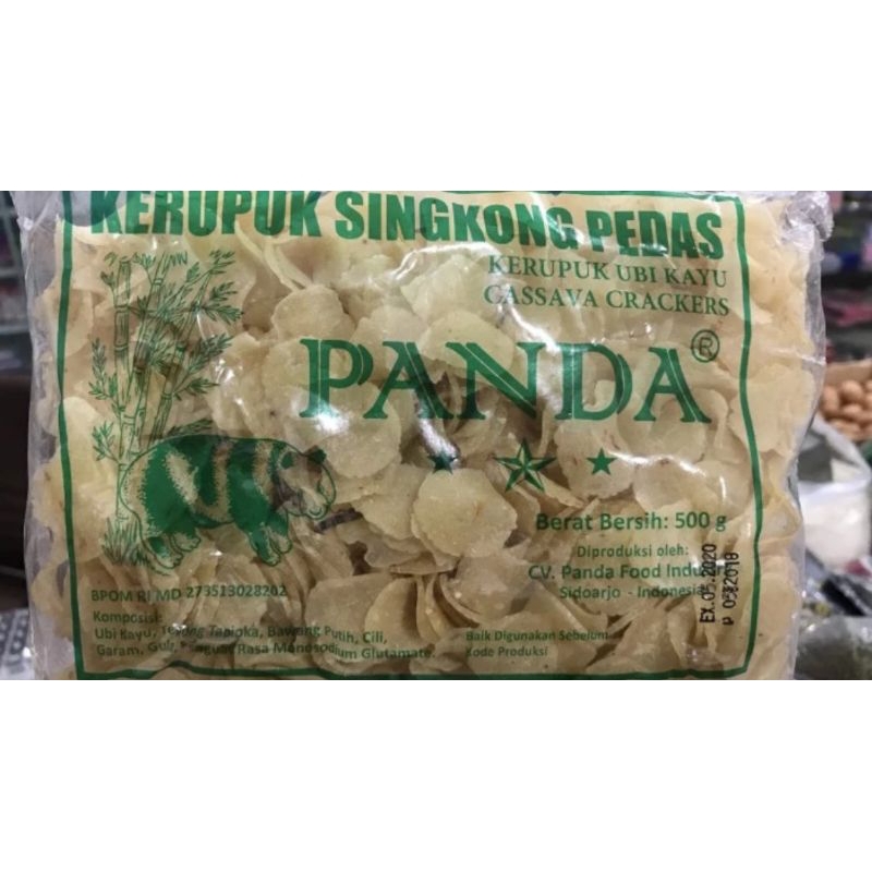 Jual Kerupuk Singkong Pedas Cap Panda 500gr | Shopee Indonesia