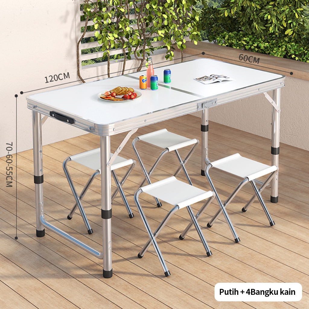 Jual Meja Lipat Meja Koper Portabel Aluminium 120x60 CM Meja Camping ...