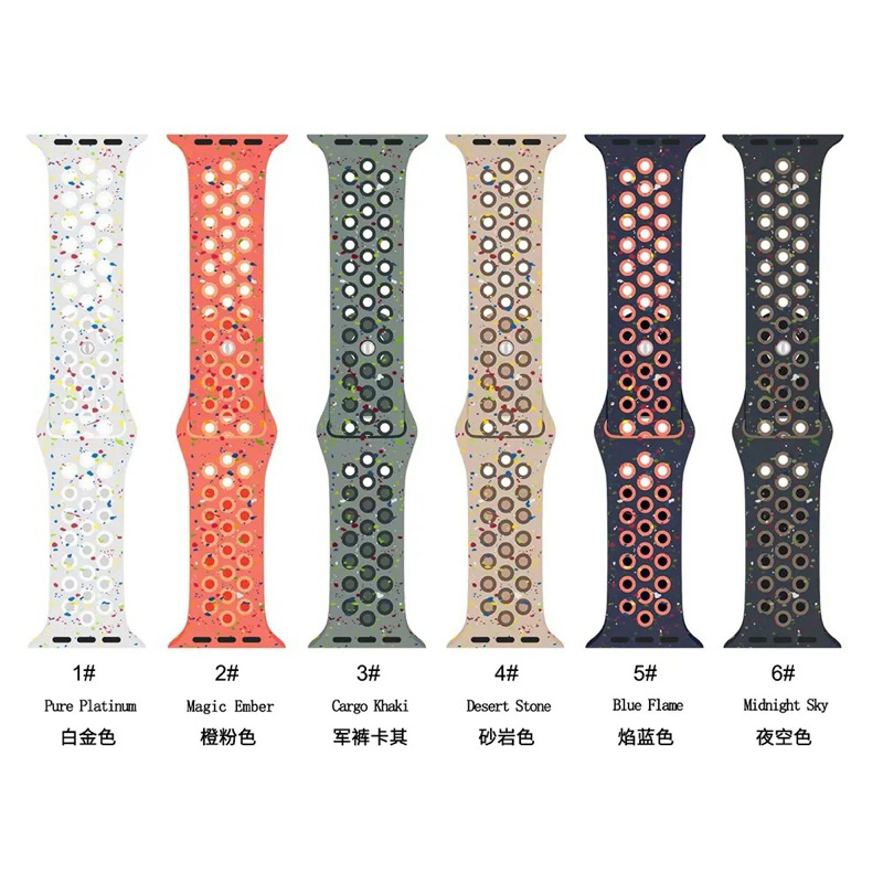 Jual NEW DUAL COLORS STRAP NK FOR APPLE WATCH SERIES 1 2 3 4 5 6 7 SE 8 ...
