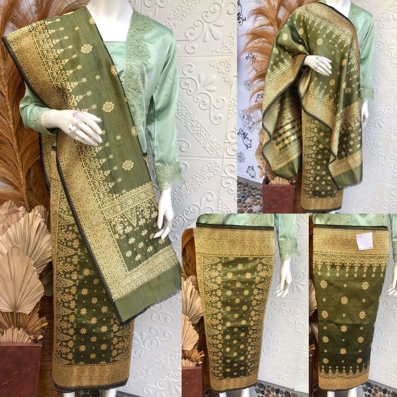 Jual ANEKA SONGKET CANTIK MANIS HIJAU TERBARU/ SONGKET CANTIK MANIS ...