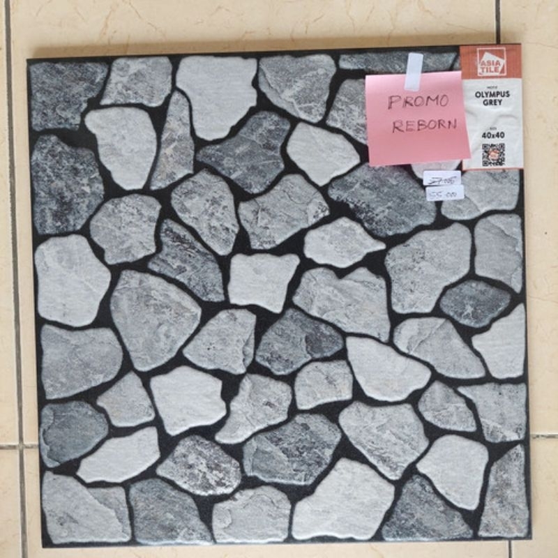 Jual keramik 40x40 batu alam kasar keramik lantai 40x40 asia olympus ...