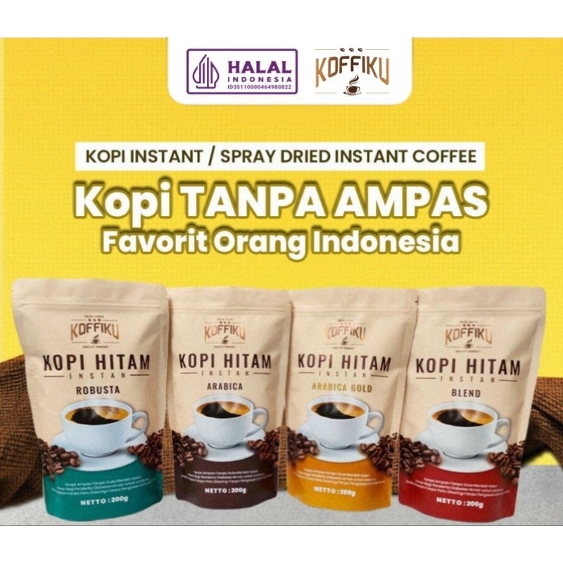 Jual [Kemasan Ekonomis 50 gram] Spray Dried Instant Coffee/ Kopi Hitam Instan/ Kopi Hitam Tanpa ...
