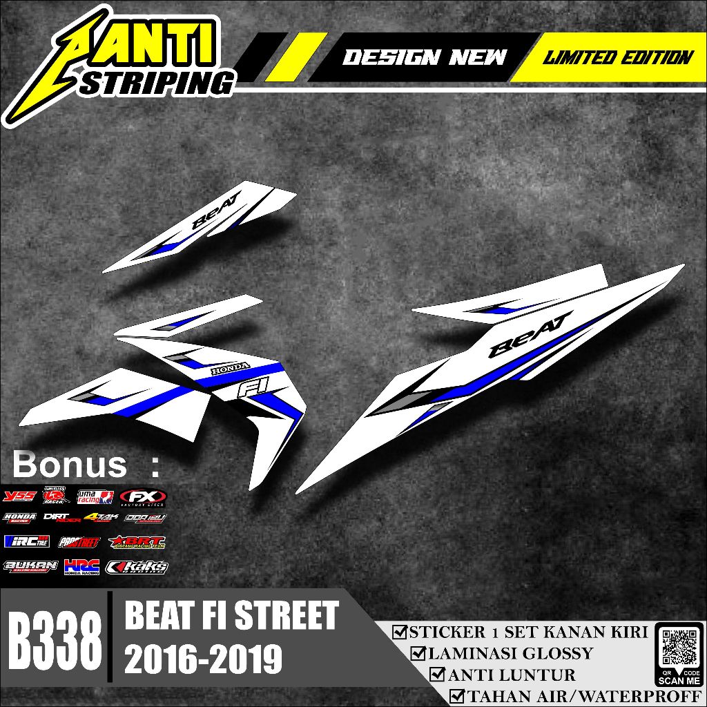 Jual Stiker Motor Beat Fi Esp Street FULL LAMINASI - Striping Beat 2016 ...