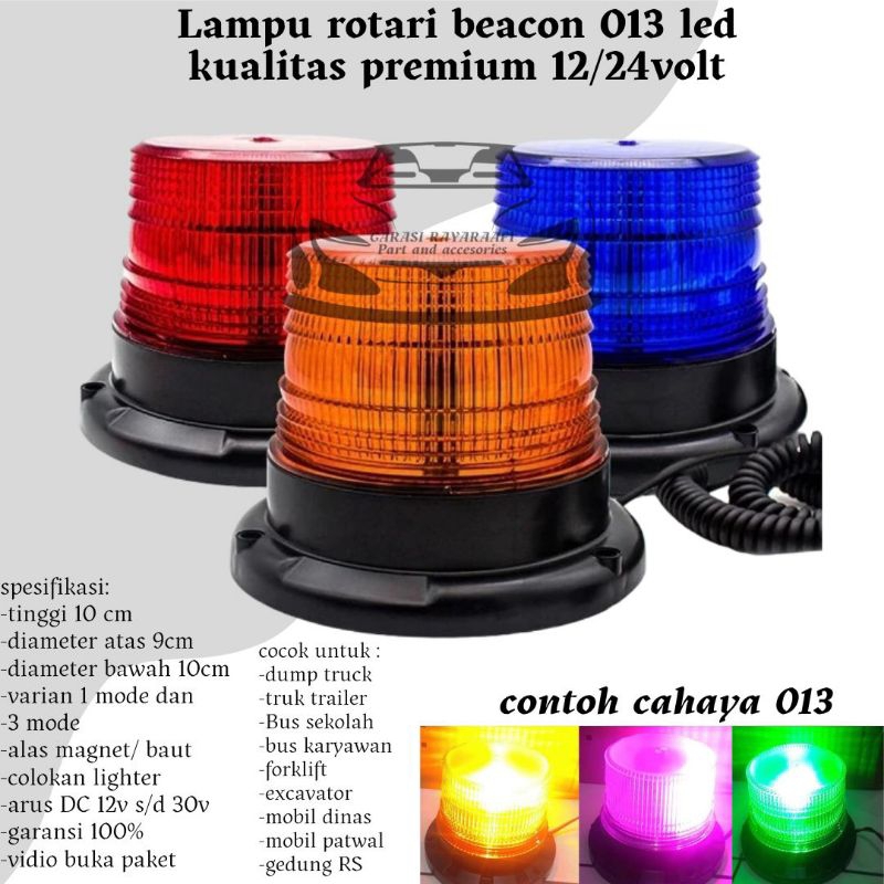 Jual lampu rotary beacon type 013 lampu hias truk tronton fuso hino ...