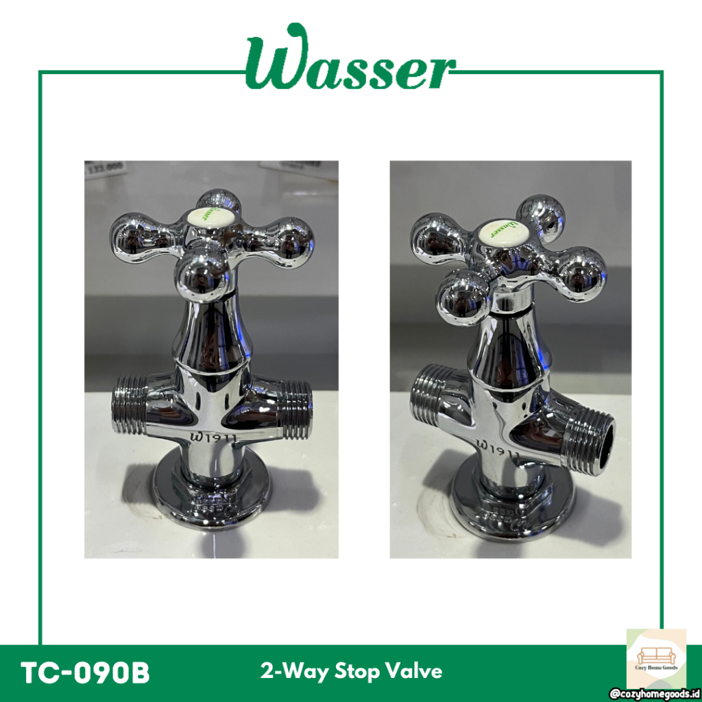 Jual Stop Kran 2 Cabang - Wasser TC 090B / TL 090 - Shower Valve - Stop Kran Shower - Keran Air ...