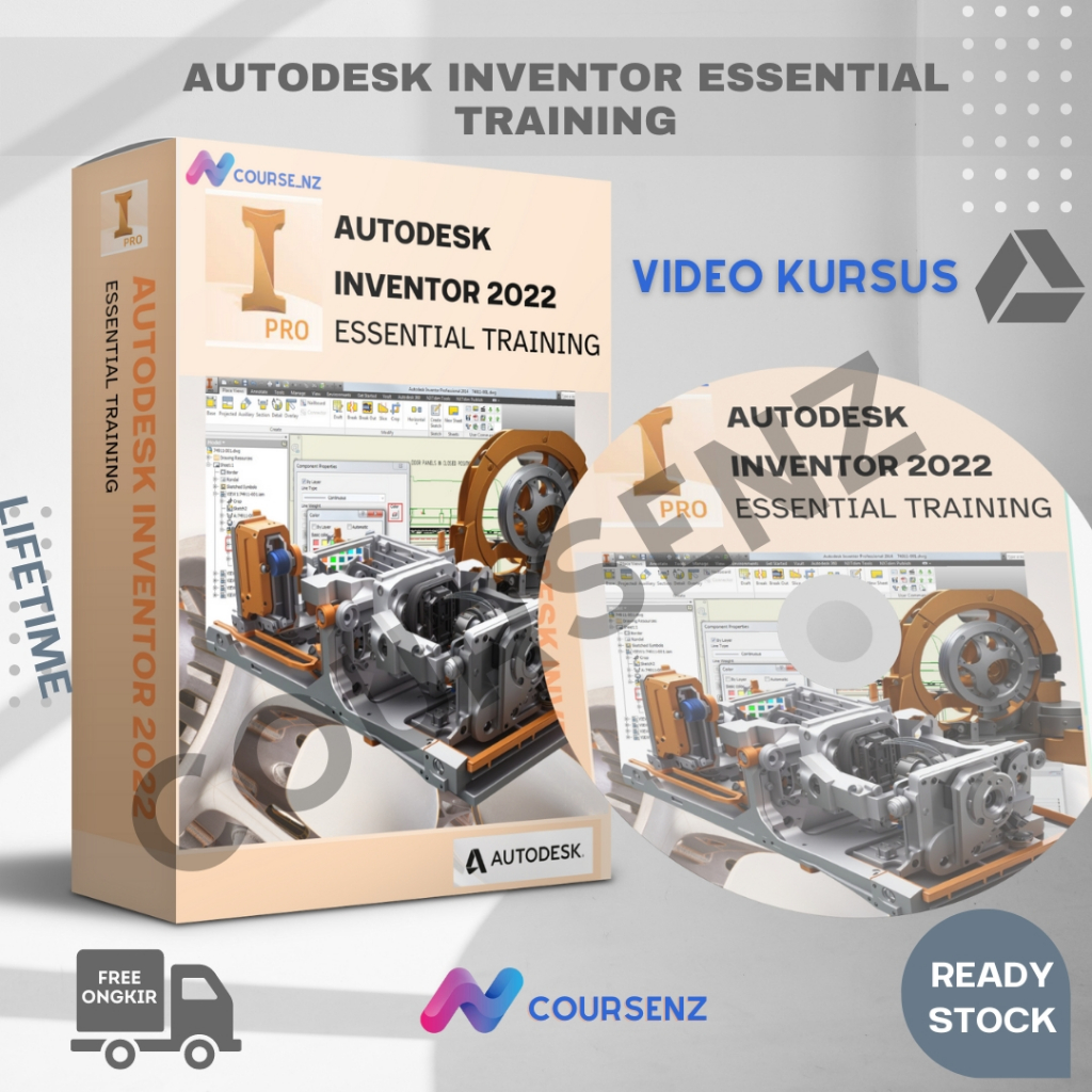 Jual Autodesk Inventor 2022 Essential Training (Video Kursus) (Video Tutorial) Belajar Autodesk ...