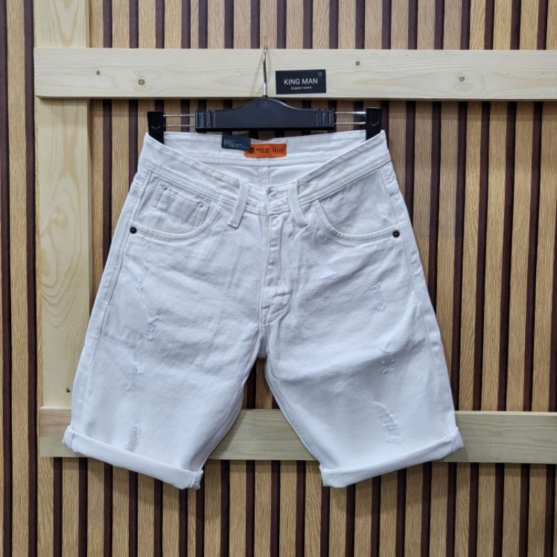 Jual Volist Celana Pendek Pria Jeans Sobek Koyak Import | Shopee Indonesia