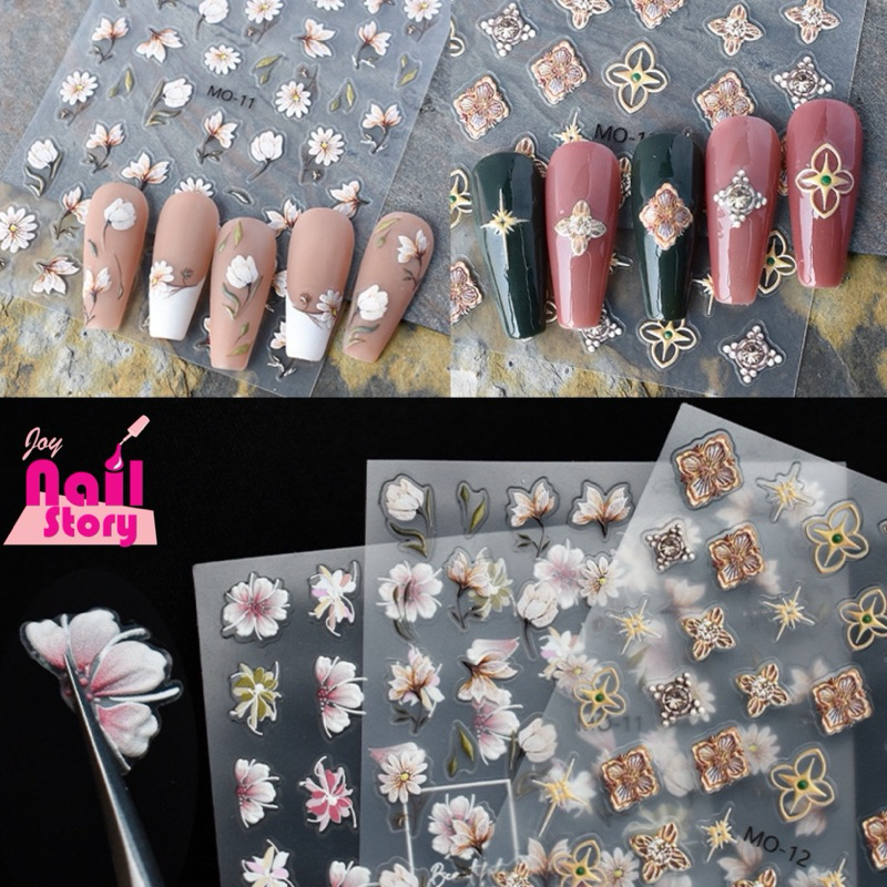 Jual [A406] Stiker Kuku Motif Bunga Lukis Nail Art Flower Stickers ...
